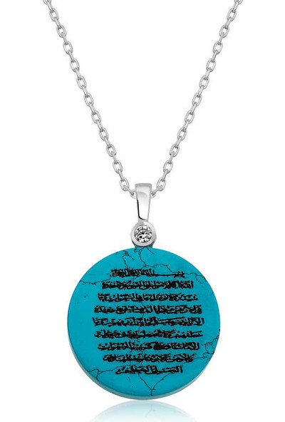 Gumush Gümüş Ayetel Kürsi Bayan Kolye