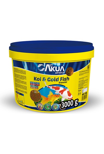 Artakua Koı Gold Fısh 3 kg Kova Artakua Koı Gold Fısh 3 kg Kova