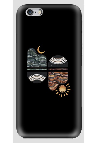 Bilişim Akademi Apple iPhone 6 Plus / 6s Plus Kılıf Sunset Wawe Baskılı Lansman Silikon Kılıf Kapak