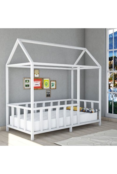 Zerka Concept Neva Ahşap Montessori Çocuk Karyola Beyaz Lake Beşik Ithal Çam 120 x 200 Zerka Concept Neva Ahşap Montessori Çocuk Karyola Beyaz Lake Beşik Ithal Çam 120 x 200