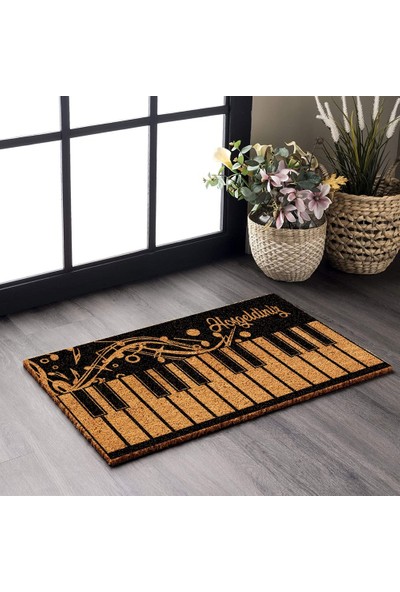 Decovetro Paspas Piyano Desenli Kapı Önü Paspası