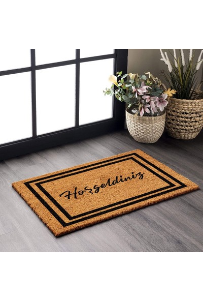 Decovetro Paspas Hoşgeldiniz Desenli Kapı Önü Paspası
