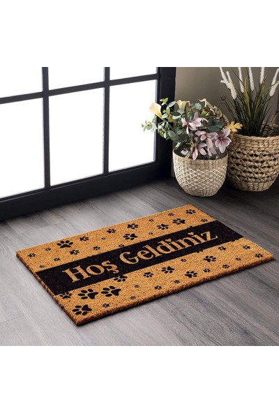 Decovetro Paspas Hoşgeldiniz Pati Desenli Kapı Önü Paspası