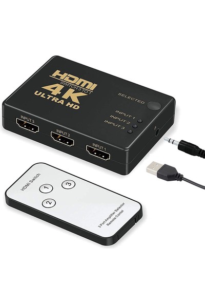 3 Port HDMI Switch Kumandalı HDMI Seçici 3 Giriş 1 Çıkış HDMI Çoğaltıcı HD1080P 3 Port HDMI Switch Kumandalı HDMI Seçici 3 Giriş 1 Çıkış HDMI Çoğaltıcı HD1080P