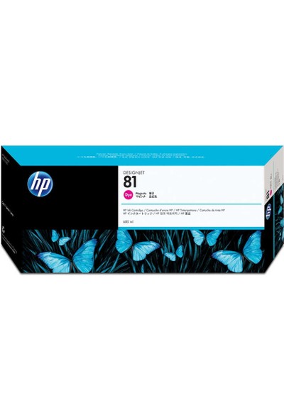 Hp 81-C4932A Orjinal Kırmızı Kartuş Eski Tarih Hp DESIGNJET5000