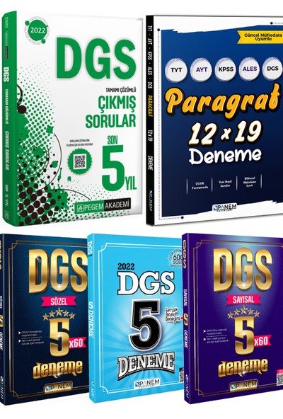 Pegem Yayınları Son 5 Yıl Çıkmış Sorular + Panem Sayısal-Sözel-Genel 5 + Paragraf 12X19 Deneme Seti(27 Deneme)