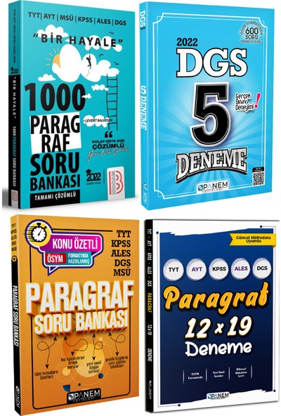 Benim Hocam Yayınları 1000 Paragraf Sorusu + Panem Paragraf Soru Bankası + Paragraf Deneme + DGS 5 Deneme Benim Hocam Yayınları 1000 Paragraf Sorusu + Panem Paragraf Soru Bankası + Paragraf Deneme + DGS 5 Deneme