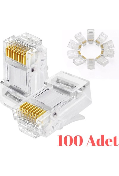 Ancheyn RJ45 Jack Rj-45 Uç 100 Adet Network CAT5E Internet Modem Adsl 4220 Ancheyn RJ45 Jack Rj-45 Uç 100 Adet Network CAT5E Internet Modem Adsl 4220