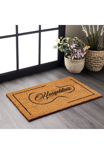 Decovetro Paspas Hoşgeldiniz Desenli Kapı Önü Paspası