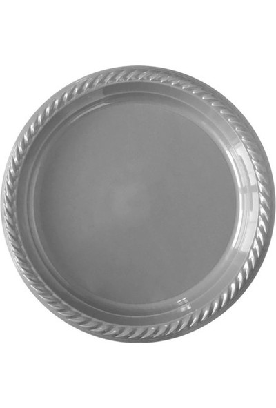 Xnews Gümüş Plastik Tabak 22 cm 25LI