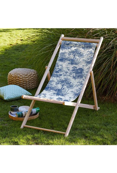 Adawall Adawall Mavi Bahçe Katlanabilir Şezlong Adawall Adawall Mavi Bahçe Katlanabilir Şezlong