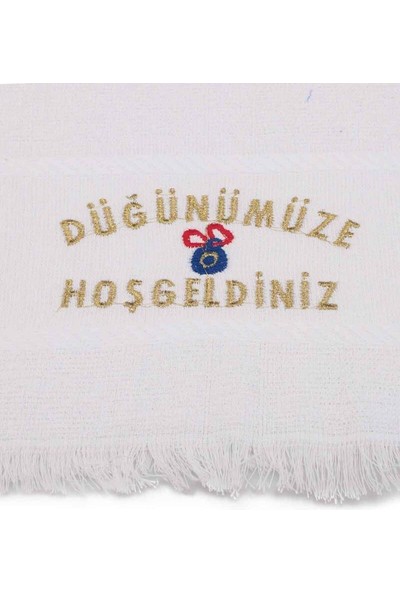 Sevinç Düğünümüze Hoşgeldiniz Havlusu 12 Li Sevinç Düğünümüze Hoşgeldiniz Havlusu 12 Li