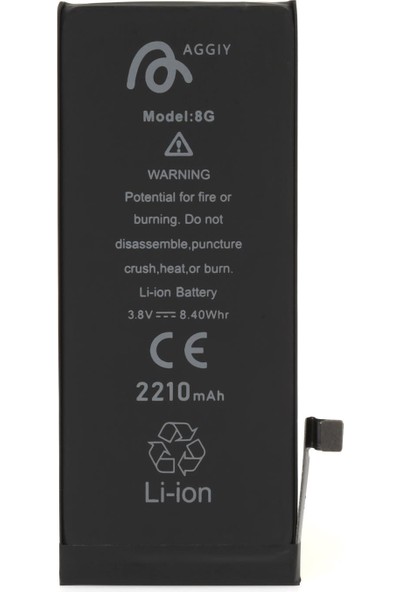 Aggiy Apple iPhone 8 G Güçlendirilmiş Batarya 2210 Mah Aggiy Apple iPhone 8 G Güçlendirilmiş Batarya 2210 Mah
