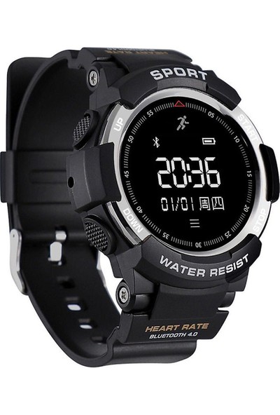 Jessieyou Mall LBQ-F6 Kalp Hızı Monitörü IP68 5ATM Çok Spor Uzun Bekleme Spor İzci Mesaj Akıllı İzle Siyah (Yurt Dışından)