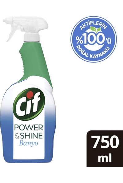 Cif Power Shine Sprey Temizleyici Banyo 750 ml Cif Power Shine Sprey Temizleyici Banyo 750 ml
