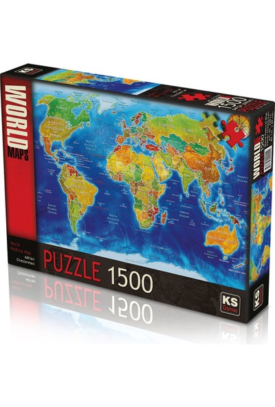 KS 22011 Ks World Political Map - Dünya Siyasi Haritası 1500 Parça Puzzle / +12 Yaş KS 22011 Ks World Political Map - Dünya Siyasi Haritası 1500 Parça Puzzle / +12 Yaş