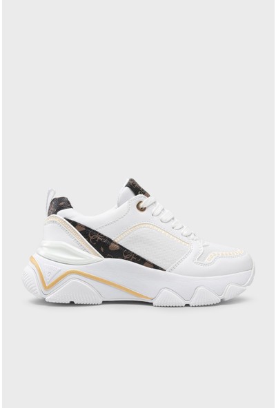 Guess Logolu Kalın Tabanlı Mags Ayakkabı Bayan Ayakkabı FL5MGS FAL12 Whıbr