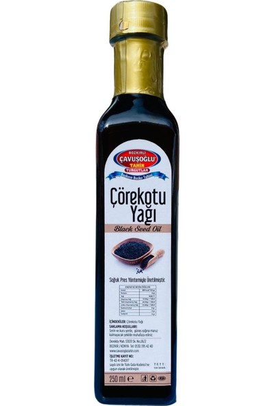 Bozkırlı Çavuşoğlu Soğuk Pres Çörek Otu Yağı 250ML Bozkırlı Çavuşoğlu Soğuk Pres Çörek Otu Yağı 250ML