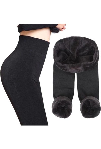 Tutku Kadın Peluş Siyah Termal Tayt Tutku Kadın Peluş Siyah Termal Tayt