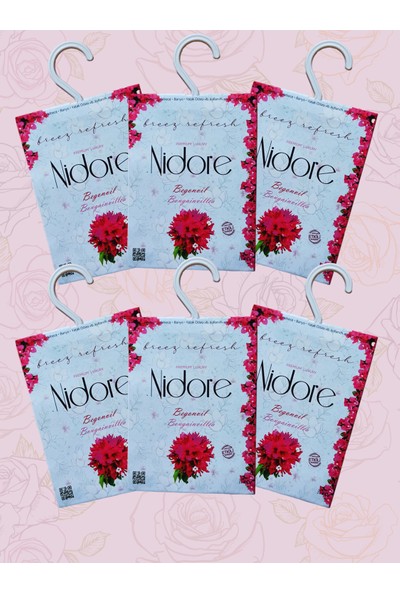 Nidore Dolap, Banyo ve Çekmece Kokusu Begonvil Esintisi 6’lı Nidore Dolap, Banyo ve Çekmece Kokusu Begonvil Esintisi 6’lı