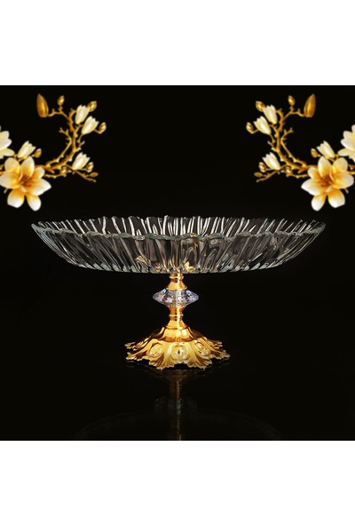 Paşabahçe 10547 Aurora Metal Ayaklı Oval Servis Tabağı Paşabahçe 10547 Aurora Metal Ayaklı Oval Servis Tabağı