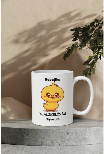 Gizeo Concept Bebeğim Tehlikeliyim Diyorum Kupa Bardak Gizeo Concept Bebeğim Tehlikeliyim Diyorum Kupa Bardak