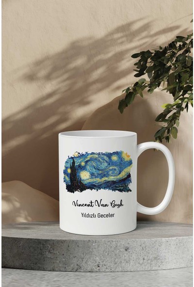 Gizeo Concept Van Gogh Yıldızlı Geceler Temalı Kupa Bardak Gizeo Concept Van Gogh Yıldızlı Geceler Temalı Kupa Bardak