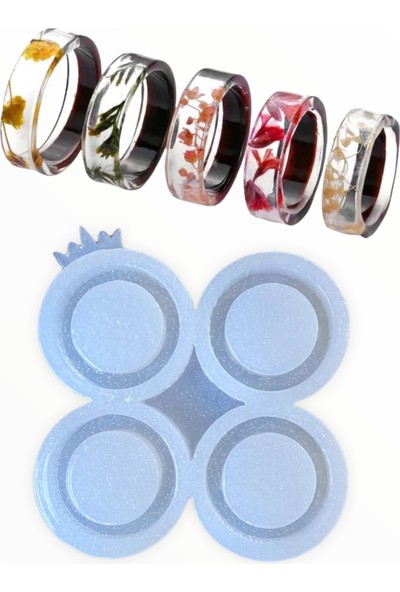 Epoksi Kalıpları Epoksi 4lü Yüzük Silikon Kalıp Seti, Epoksi Yüzük Kalıbı Epoksi Kalıpları Epoksi 4lü Yüzük Silikon Kalıp Seti, Epoksi Yüzük Kalıbı