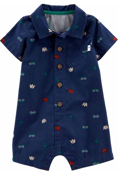 Carter's Erkek Bebek Polo Kısa Tulum Lacivert Carter's Erkek Bebek Polo Kısa Tulum Lacivert