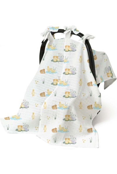 Deux Lapins Bebek Müslin Puset Örtüsü 114X77 cm Petits Caneton Deux Lapins Bebek Müslin Puset Örtüsü 114X77 cm Petits Caneton