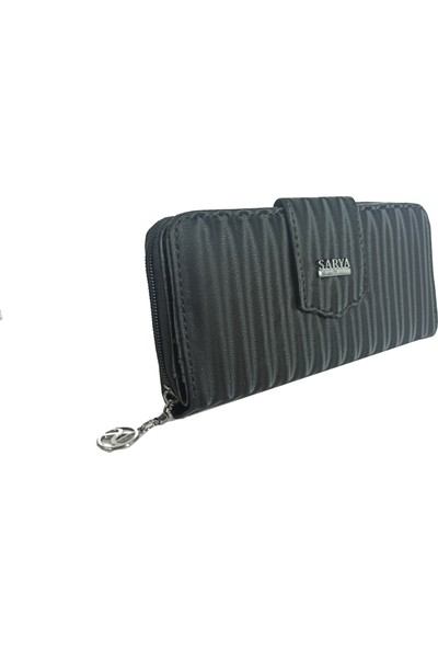 Özel Günlere Hediyelik Kadın Siyah Cüzdan Fermuarlı Bozuk Para & Kredi Kartlığı Bölmeli Özel Günlere Hediyelik Kadın Siyah Cüzdan Fermuarlı Bozuk Para & Kredi Kartlığı Bölmeli