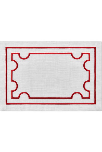 Baci Milano Sole Mio Amerikan Servis Kenarı Kırmızı Nakışlı 30 x 45 cm