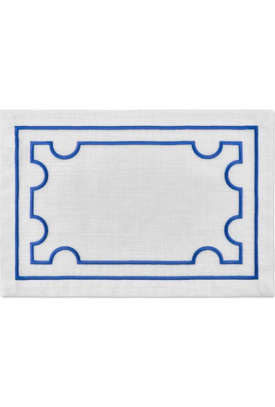 Baci Milano Sole Mio Amerikan Servis Kenarı Mavi Nakışlı 30 x 45 cm
