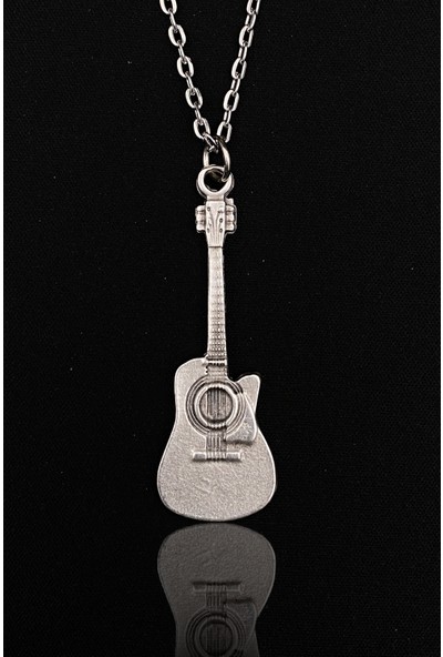 Safran Akustik Klasik Gitar Model 925 Ayar Gümüş Kaplama Erkek Kadın Kolye 39-Z1 Safran Akustik Klasik Gitar Model 925 Ayar Gümüş Kaplama Erkek Kadın Kolye 39-Z1