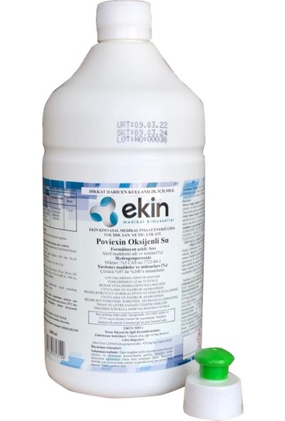 Oksijenli Su Antibakteriyel Çözelti 1000 ml