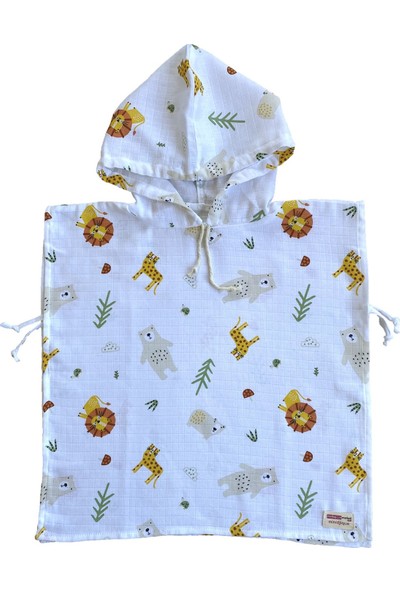 Mutlu Gün Marketi Müslin Panço 1-3 Yaş Safari Figürlü Mutlu Gün Marketi Müslin Panço 1-3 Yaş Safari Figürlü