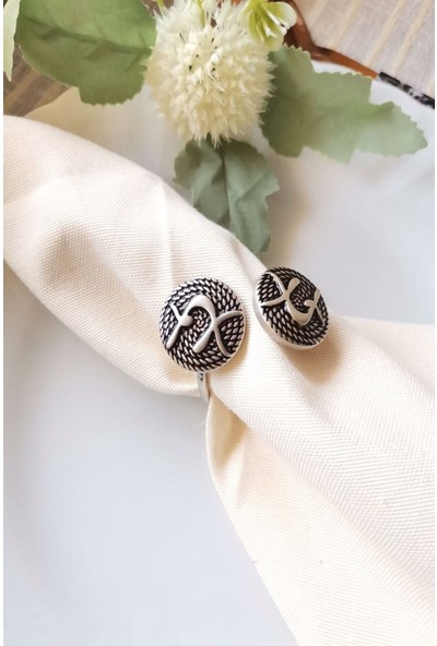 E-Sanat Evi 6 Adet Dekoratif Twin Gümüş Peçete Yüzüğü E-Sanat Evi 6 Adet Dekoratif Twin Gümüş Peçete Yüzüğü