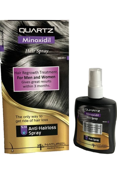 Quartz Saç Dökülmesine Karşı %10 Minox Saç Spreyi 100 ml Quartz Saç Dökülmesine Karşı %10 Minox Saç Spreyi 100 ml