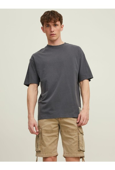 Jack Jones Erkek Rahat Kesim Sıfır Yaka Tişört 12205939