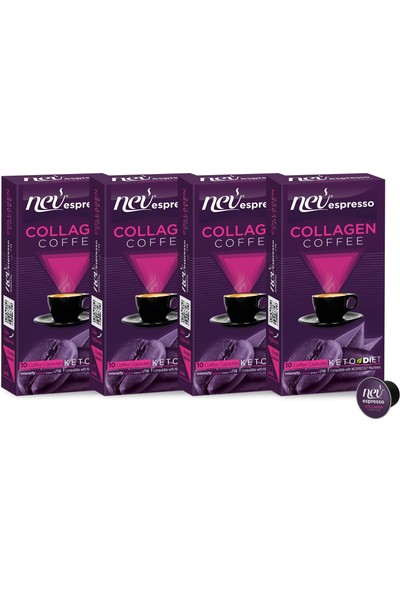 Nev Espresso Collagen Kapsül Kahve 4 x 10 Kapsül Nev Espresso Collagen Kapsül Kahve 4 x 10 Kapsül