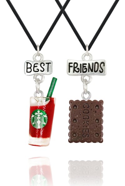 Best Friends Bisküvi ve Starbuck 2'li Arkadaşlık Kolyesi
