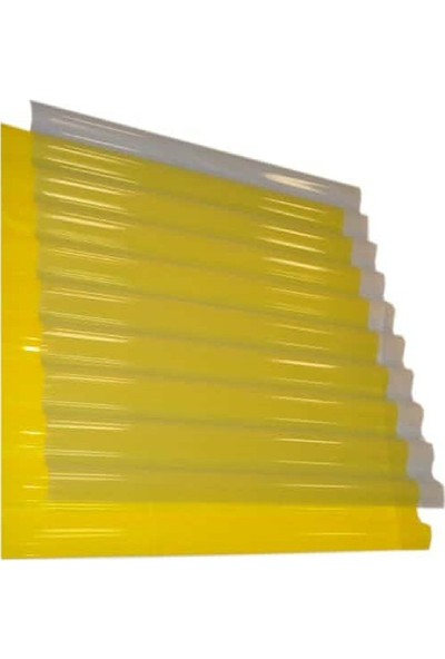 90X300CM Pvc Oluklu Çatı Kaplama Polyester Ondilin Atermit (Şeffaf Sarı) 90X300CM Pvc Oluklu Çatı Kaplama Polyester Ondilin Atermit (Şeffaf Sarı)
