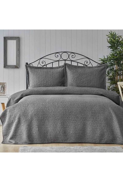 Karaca Home Tresna Antrasit Çift Kişilik Yatak Örtüsü