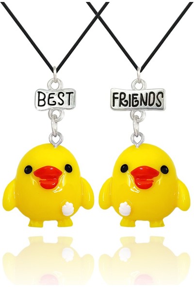 Best Friends Sevimli Civciv 2'li Arkadaşlık Kolyesi