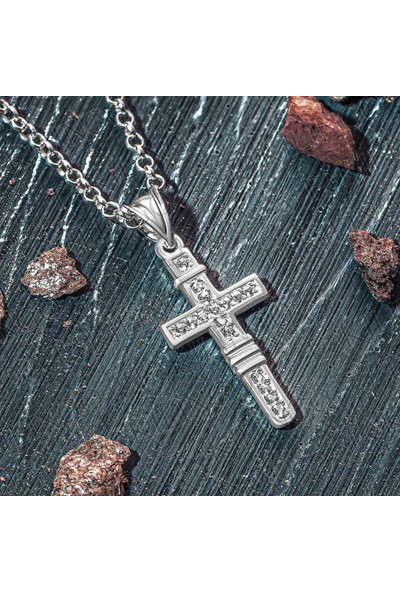 Takılingo 925 Ayar Gümüş Mini Zarif Cubic Zircon Hac Cross Kolye Takılingo 925 Ayar Gümüş Mini Zarif Cubic Zircon Hac Cross Kolye