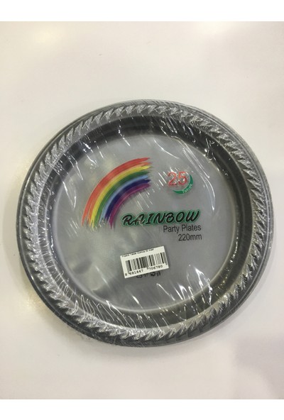 Tekno İstanbul Gümüş Plastik Tabak 22 cm 25LI