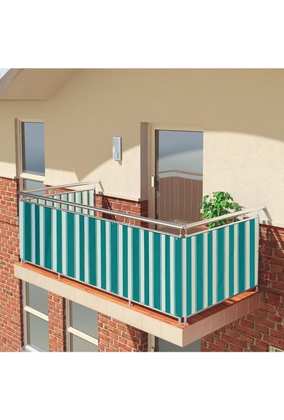 Best Always Elisyaavm Best Always Çizgili Balkon Demiri Brandası -Güneşlik Perde