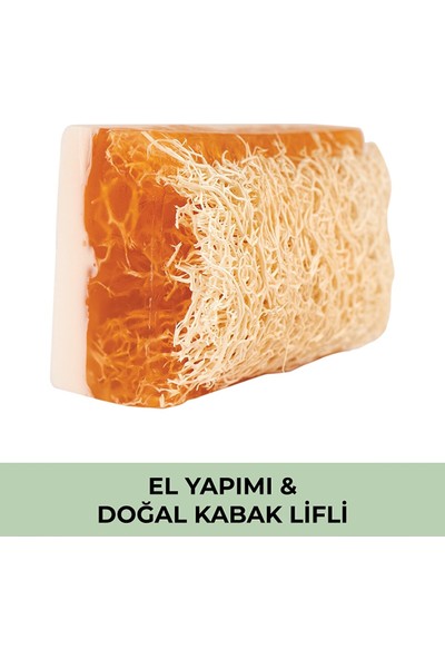 Sinoz %100 Doğal Kabak Lifli Ballı Sütlü Sabun