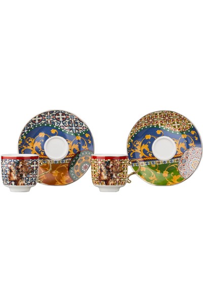 Lyeg 209 Hannah 6 Lı Bone Kahve Fincanı Seti