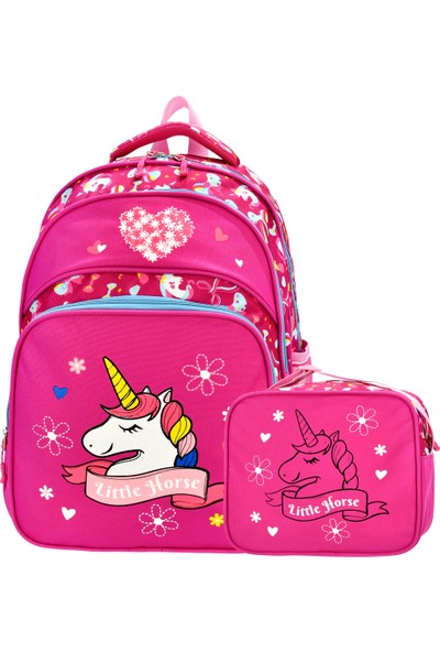 Nuya Accessory Little Horse Baskılı Kız Çocuk Ilkokul Sırt Çantası